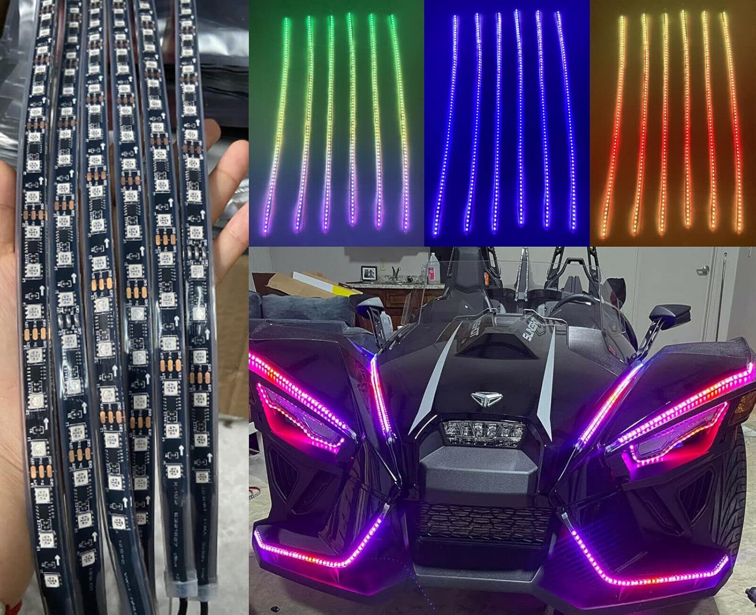 Amazon.com: Tzvmny Dream Color Flowing 6PCS 5FT Single Row LEDs for ...