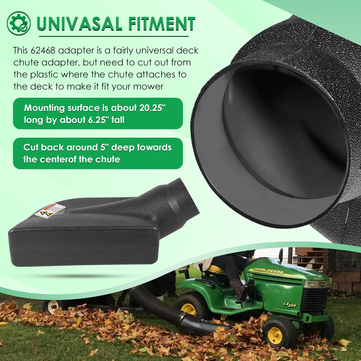 Snapklik.com : 62468 Lawn Vacuum Deck Mow-N-Vac Adapter Kit Universal ...