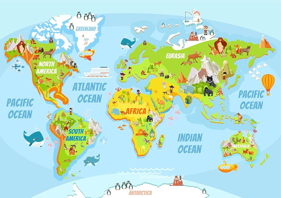 Kid Friendly World Map Printable Printable Maps