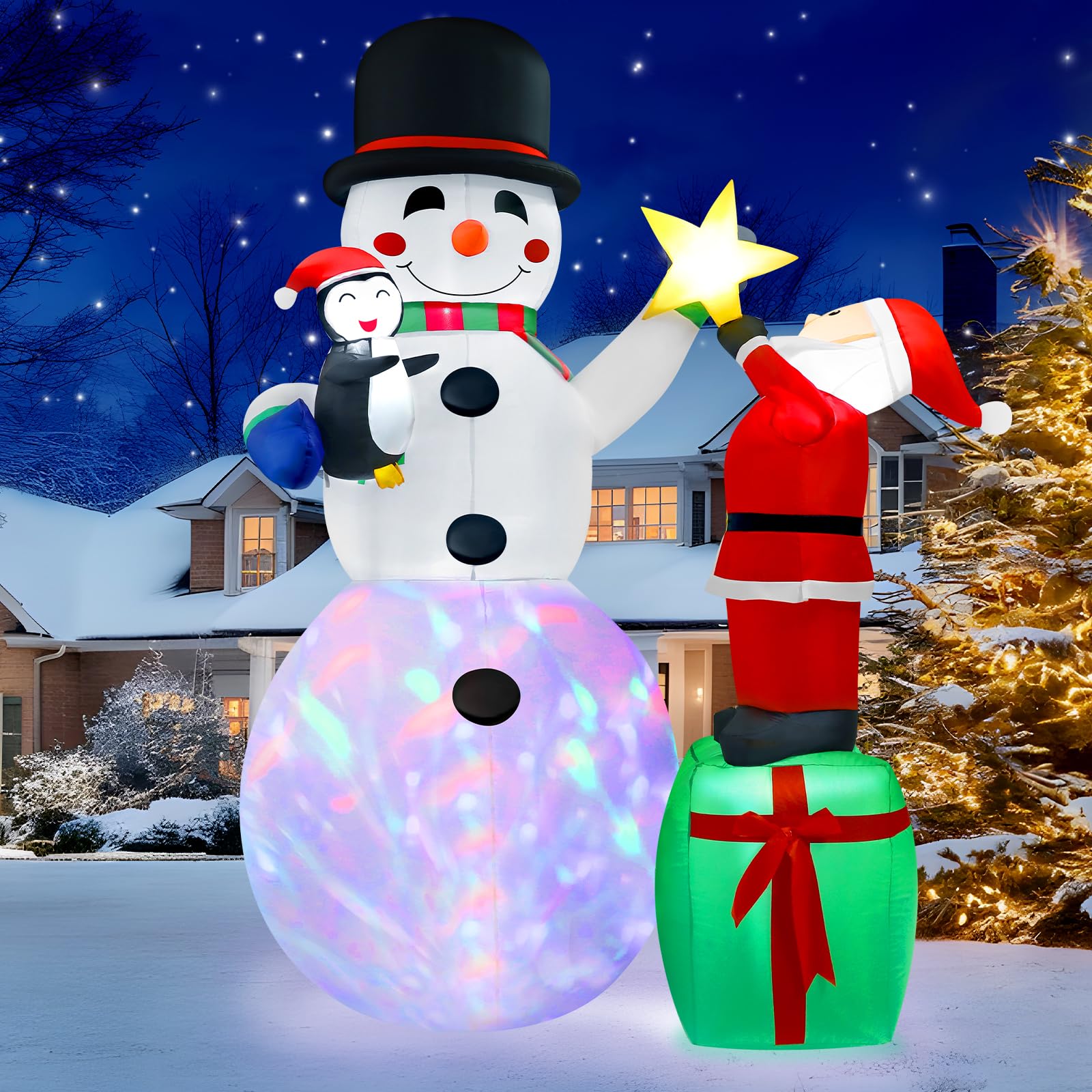 Amazon.com: 8 Ft Christmas Inflatables Outdoor Decoration - Christmas ...