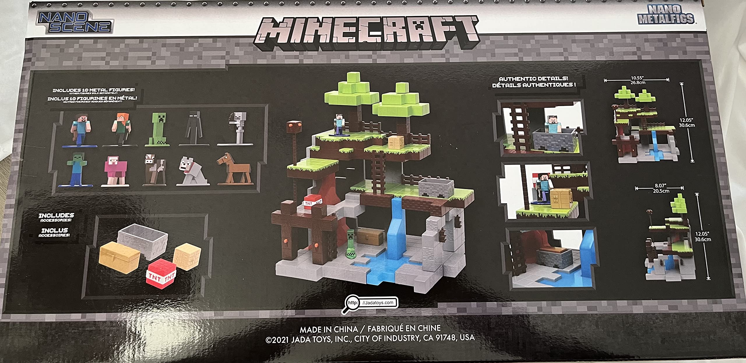 Minecraft Overworld Nano Scene with Nano Metalfigs: Buy Online in INDIA ...