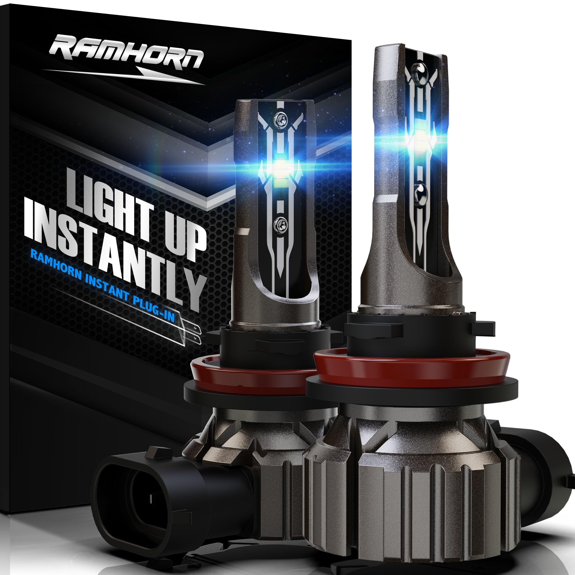 Amazon.com: RAMHORN H11 Light bulbs, 300% brightness Upgraded, 1:1 Mini ...