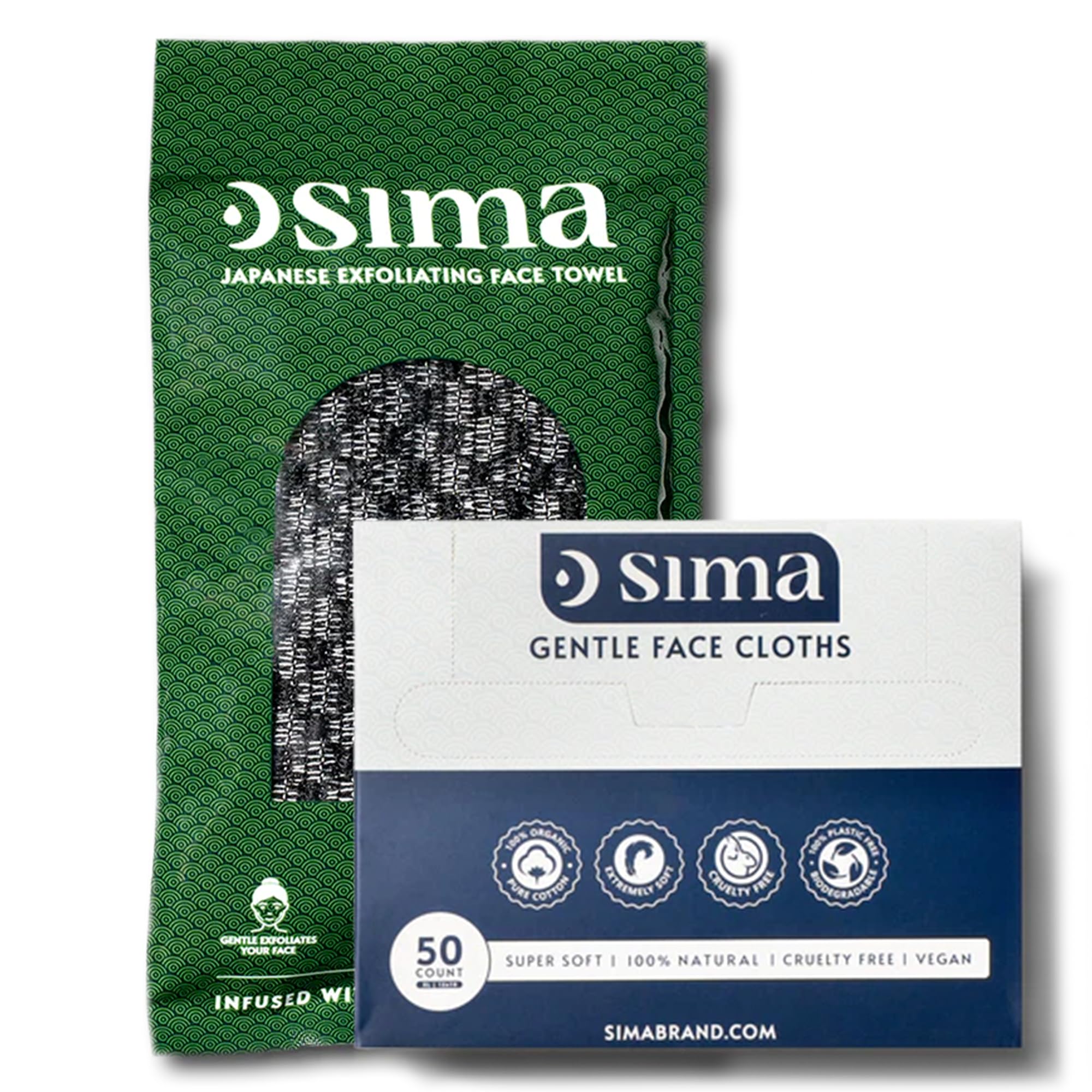 Amazon.com: Sima - Exfoliating Face Towel + Disposable Face Cloth (100% ...