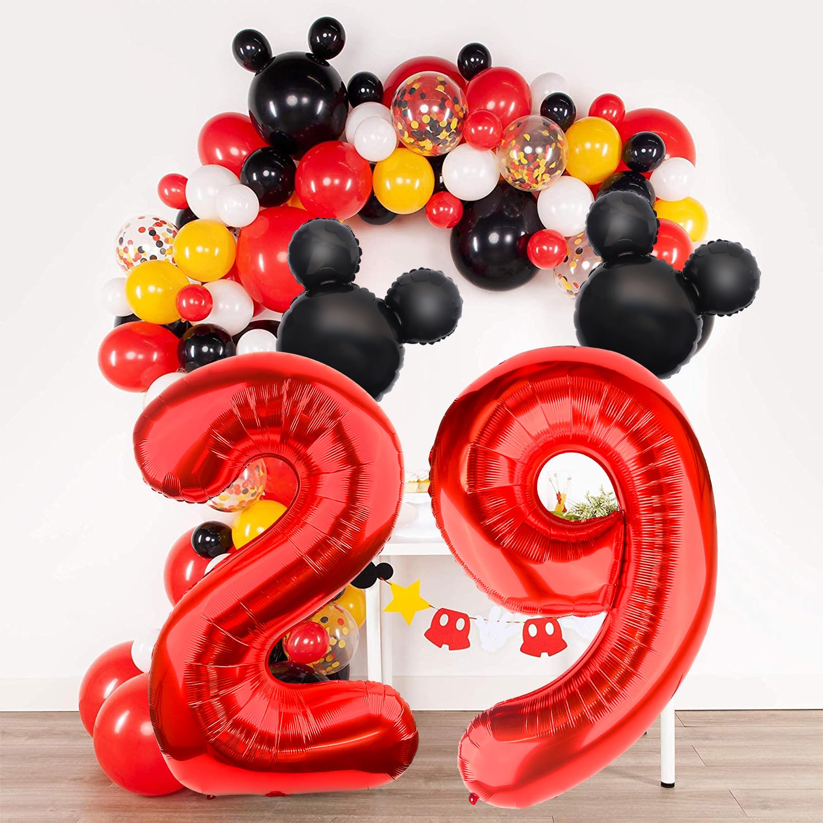 Snapklik.com : Mouse Number 9 Balloon 40 Inch Red Number 9 Balloon Mini ...