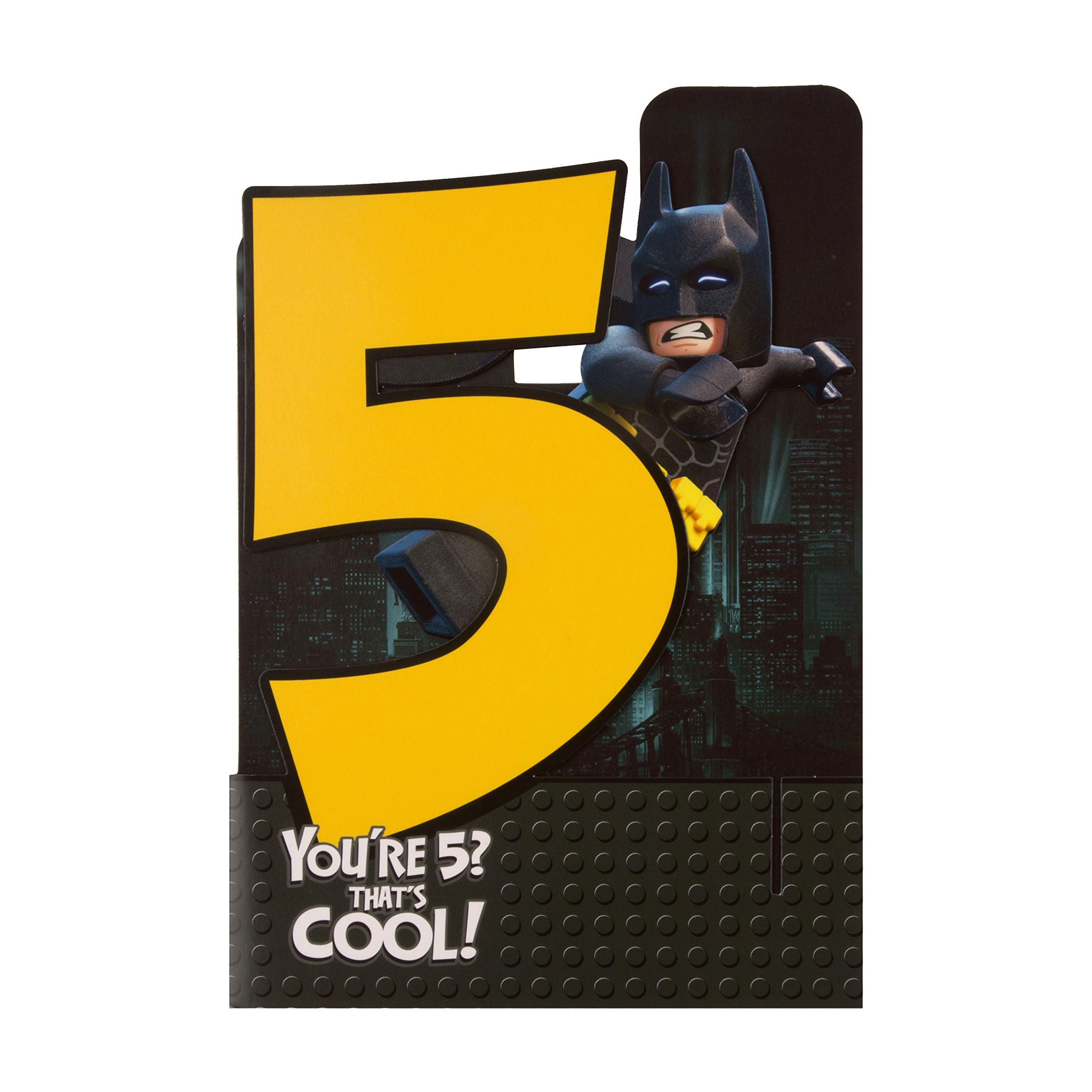 Buy Age 5 Birthday Card from Hallmark - 3D Pop-Out Lego Batman Design ...