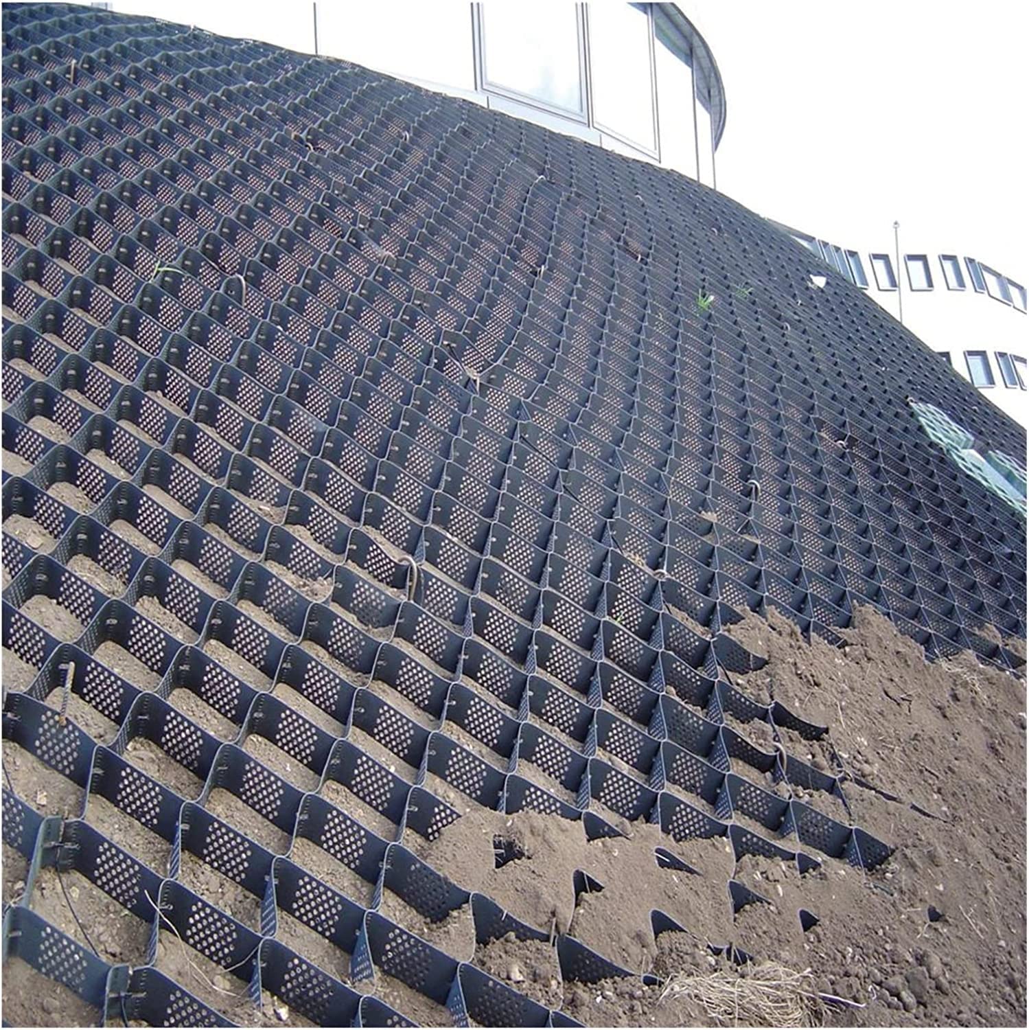 OKUOKA Grass Mat Non-Slip Geogrid 5cm High Soil Ground Mud Control ...