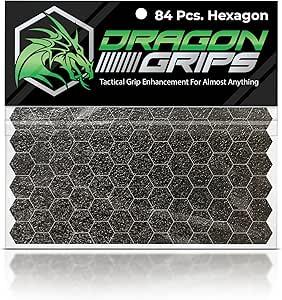 Amazon.com: Black Rubber Grip Tape, 84 Pcs Precut Hex Griptape Stickers ...