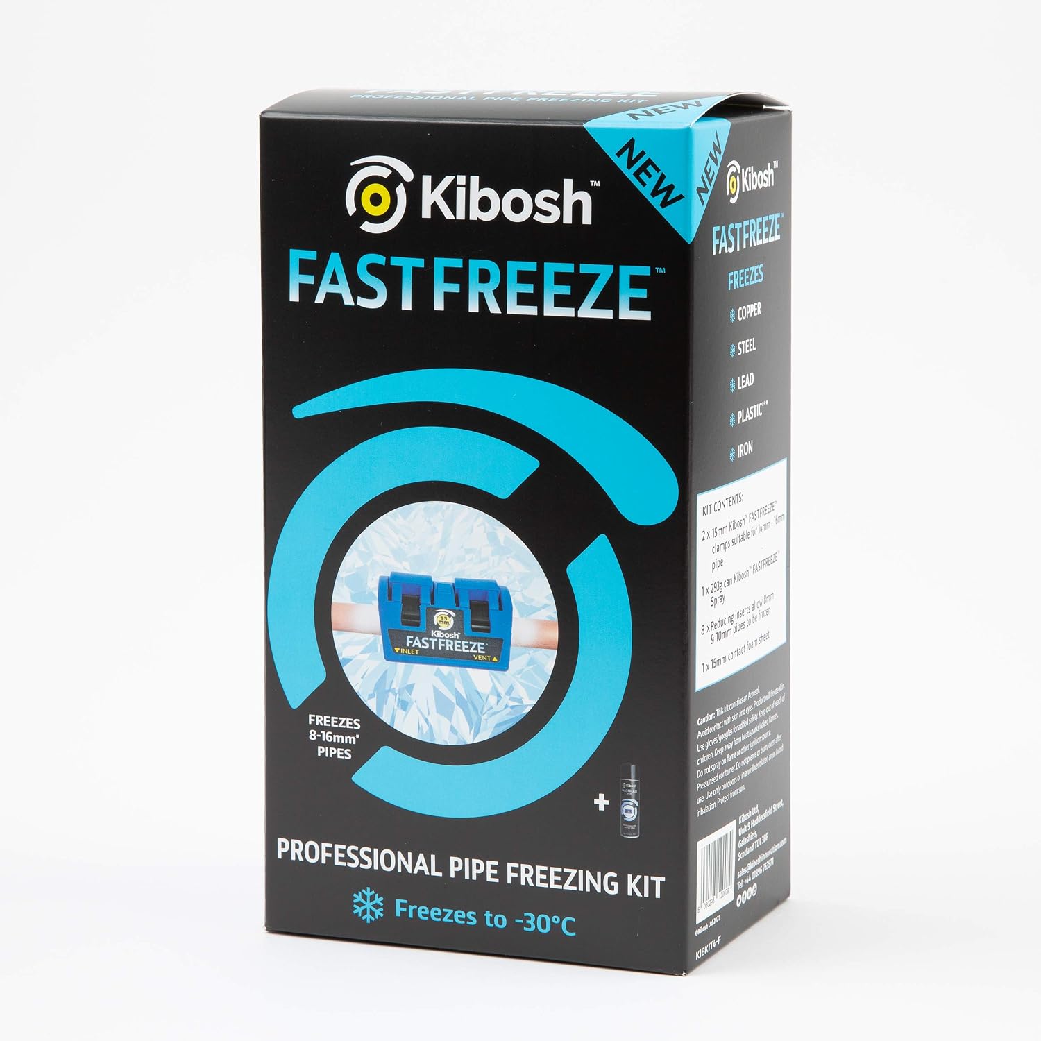 Kibosh FASTFREEZE Kit 4 (2 x 15mm Clamps Plus Freeze Spray) – BigaMart