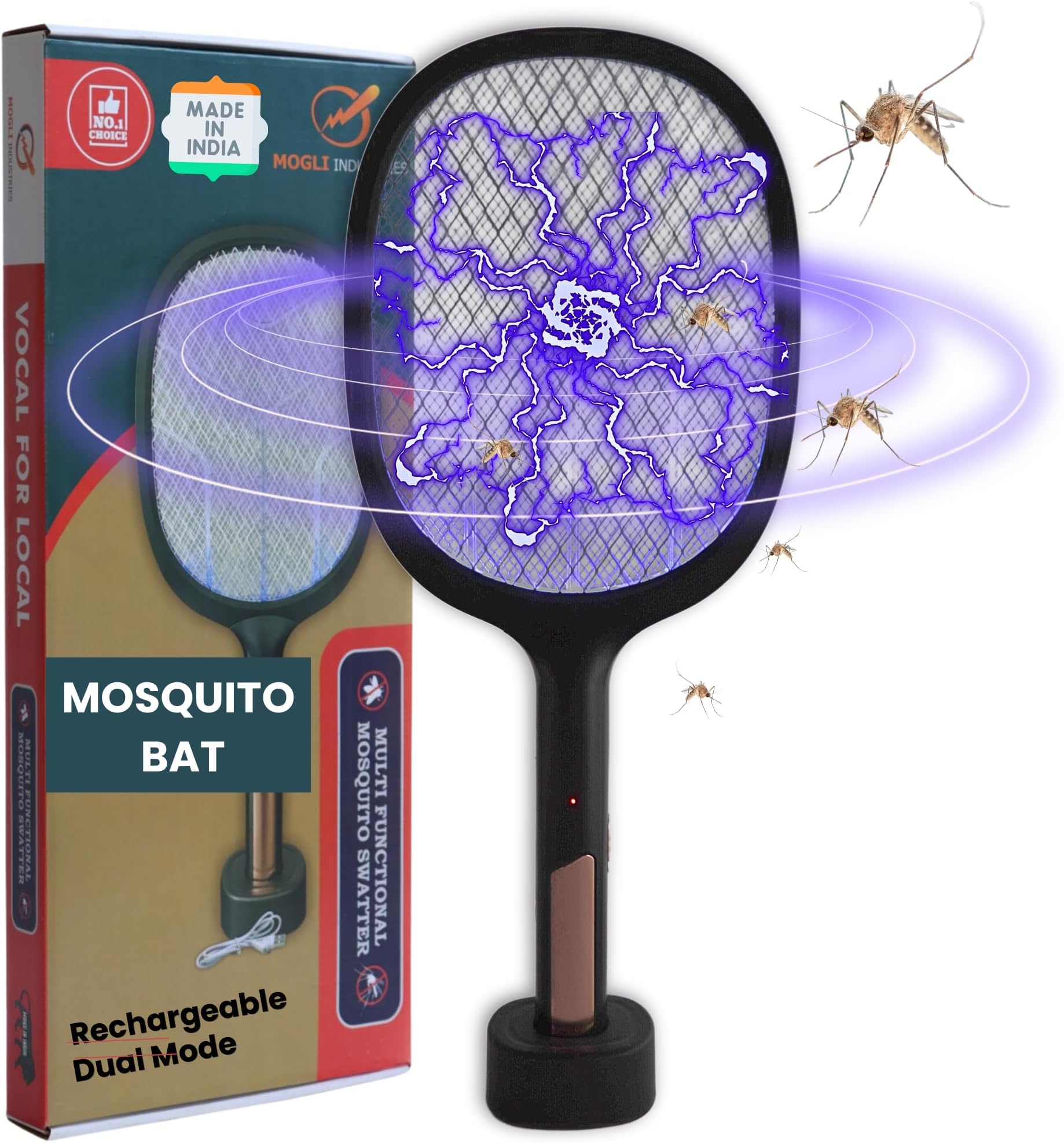 Hunter Premium Rechargeable Mosquito Swatter Bat | ISO 9001 Certified ...