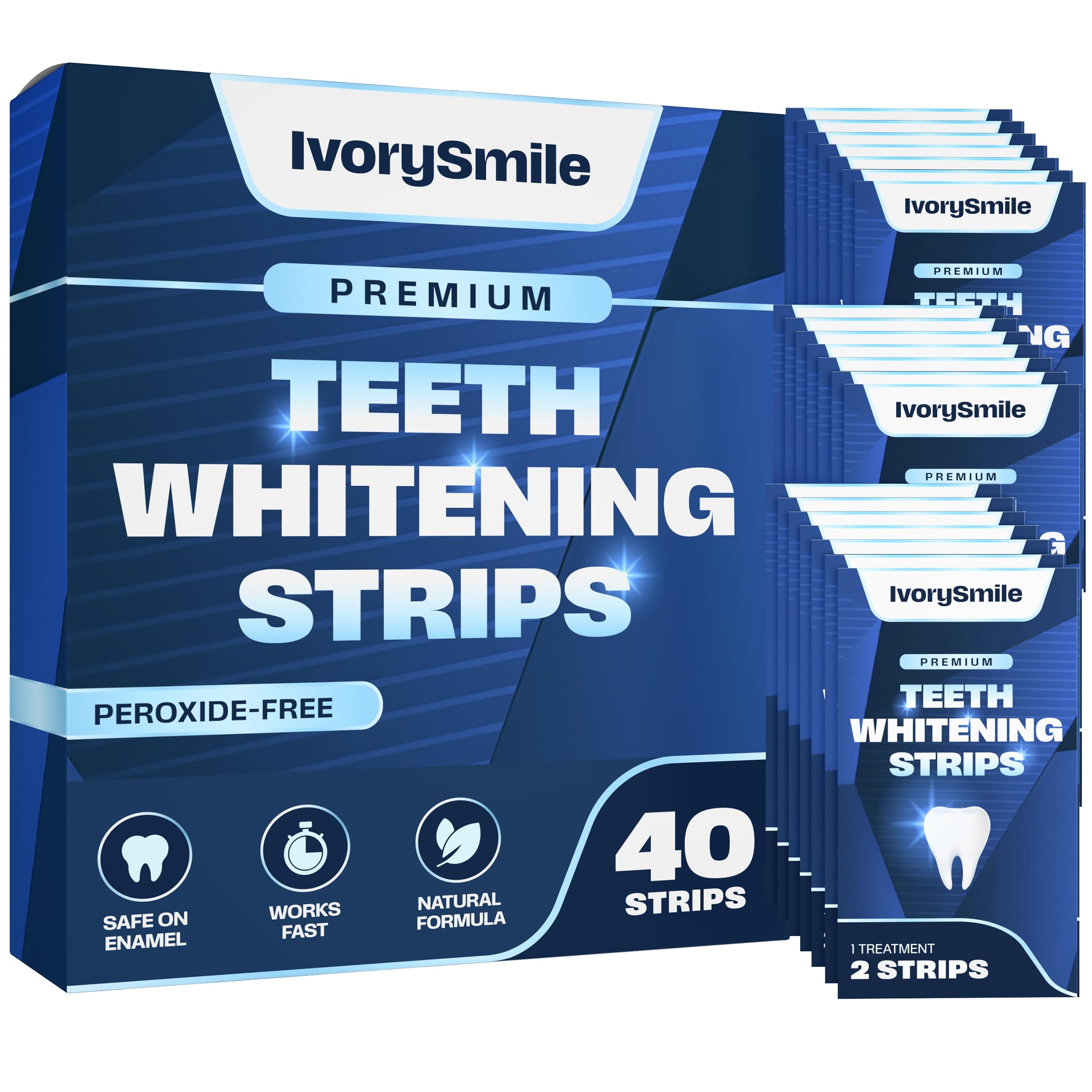 IvorySmile Premium Teeth Whitening Strips - Non-Sensitive Formula ...