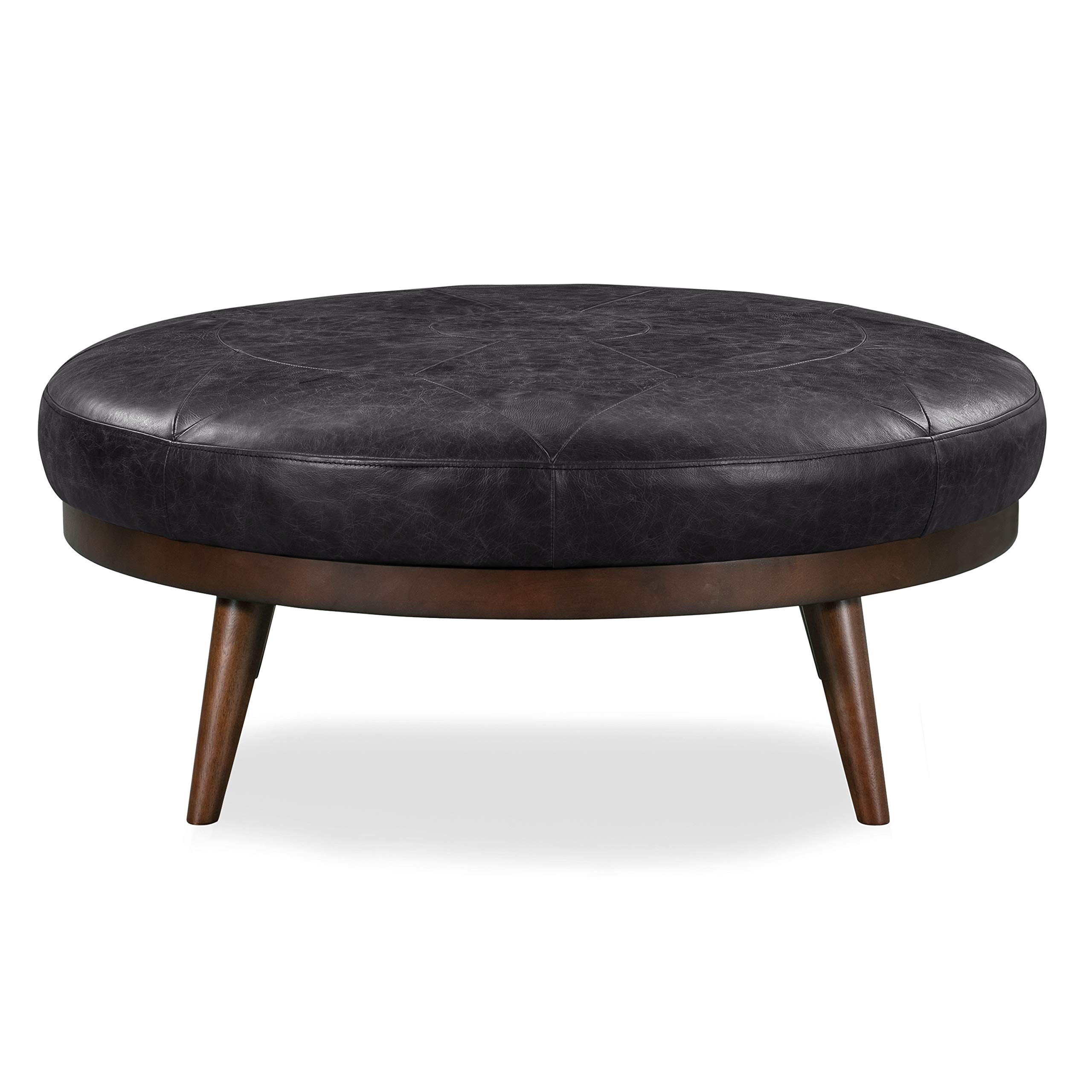 POLY & BARK Gio Ottoman in Full-Grain Semi-Aniline Italian Tanned Leather