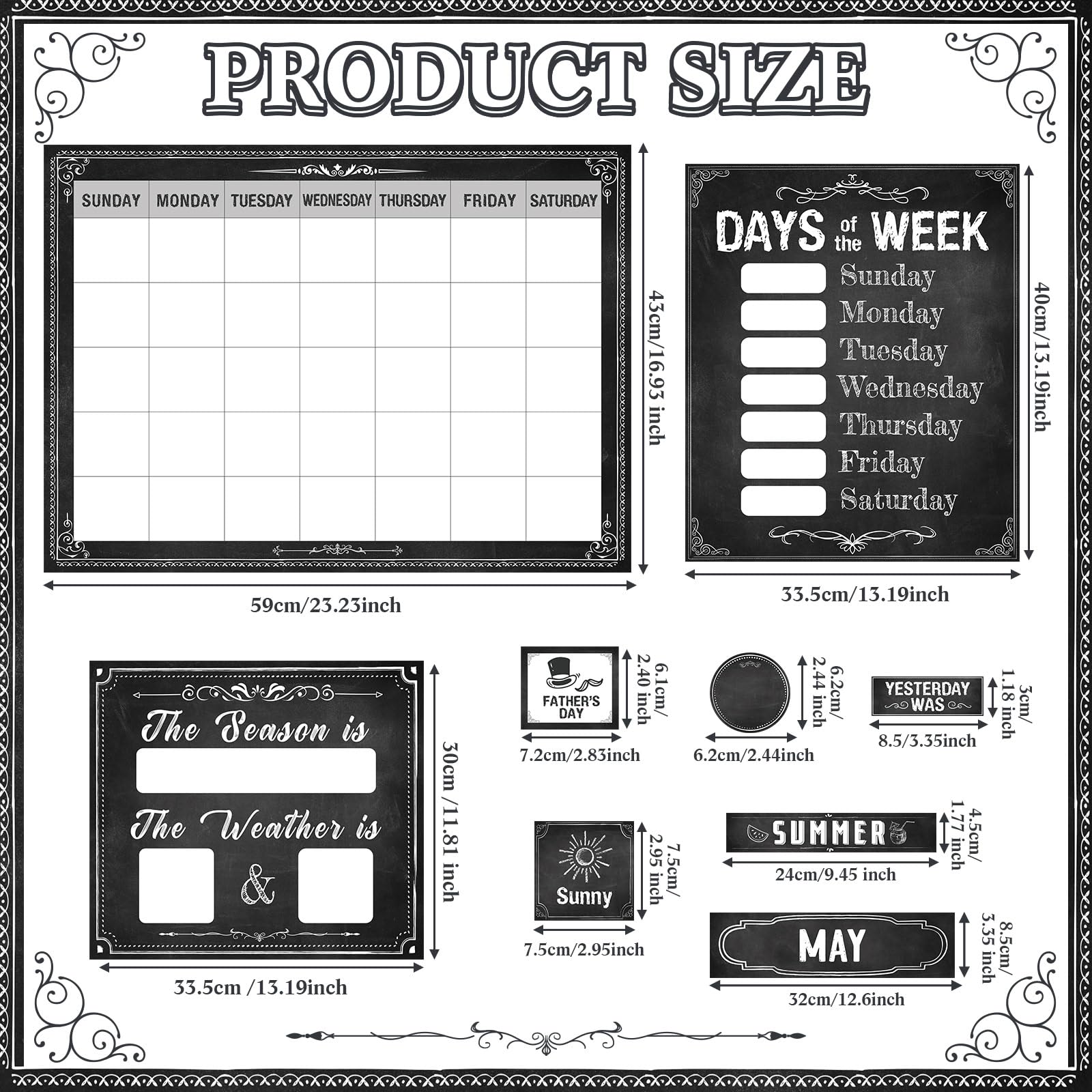 Snapklik.com : Tenare 169 Pcs Classroom Calendar Bulletin Board Set ...