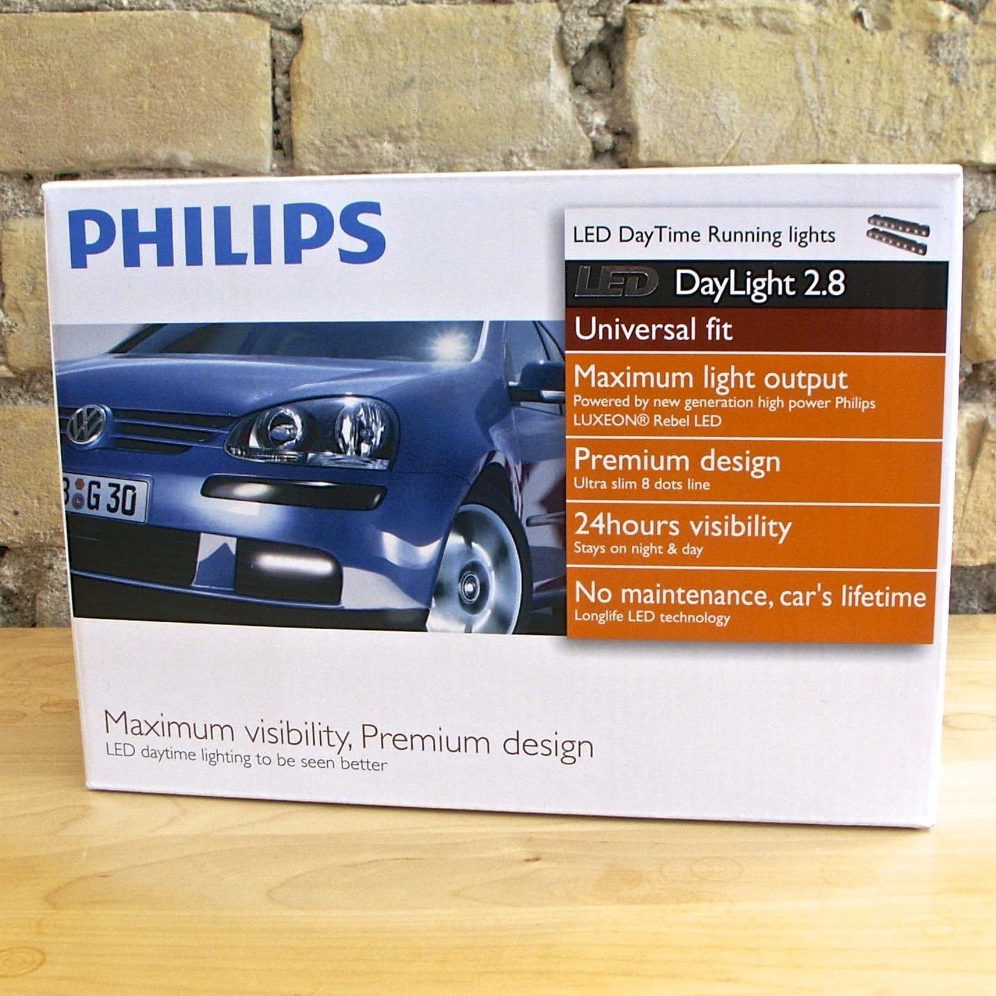 Philips 12824WLEDX1 Daylight 8 High Powered Luxeon LED Daytime Running ...