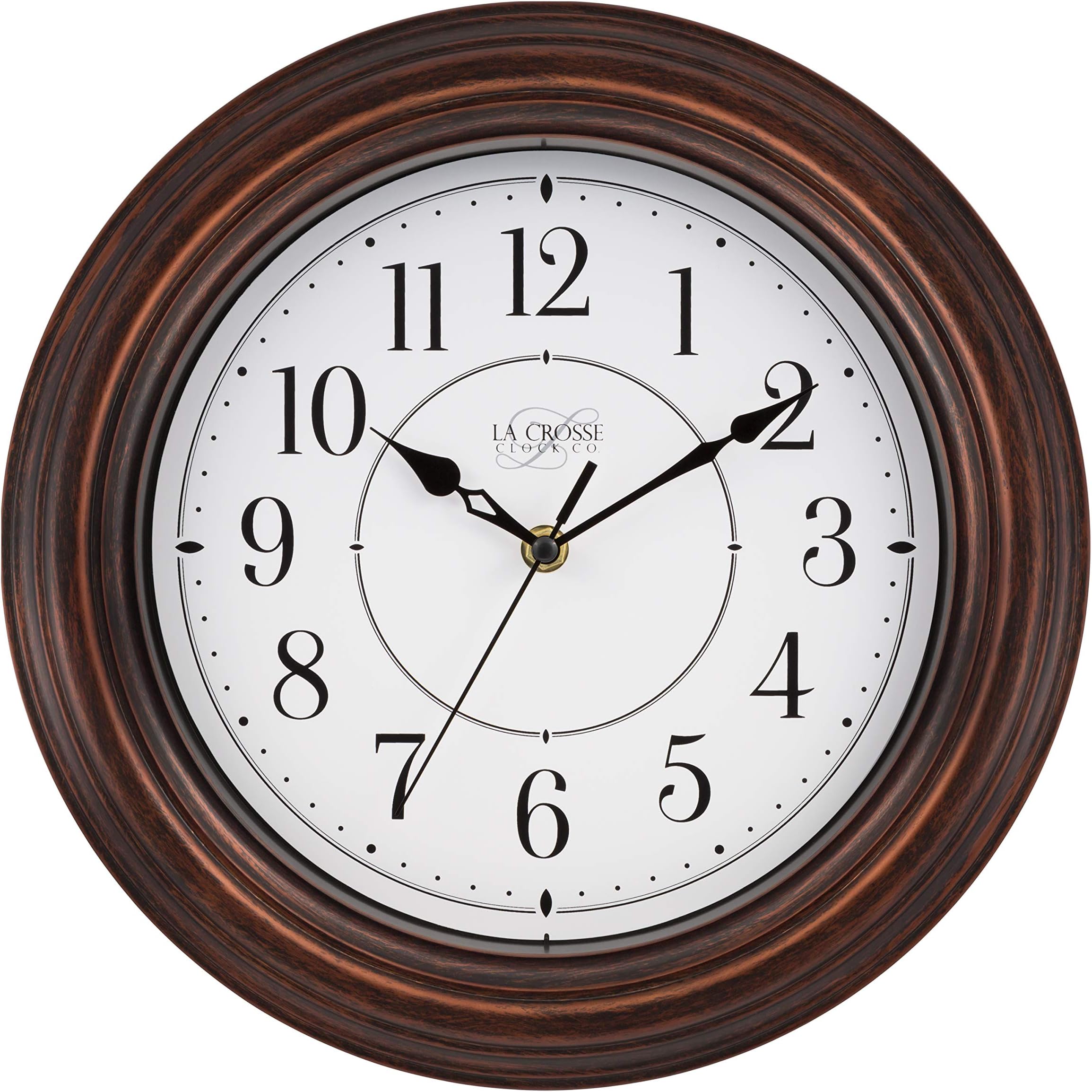 Amazon.com: SEIKO 12 Inch Round Wood Classic Wall Clock, White,Brown ...