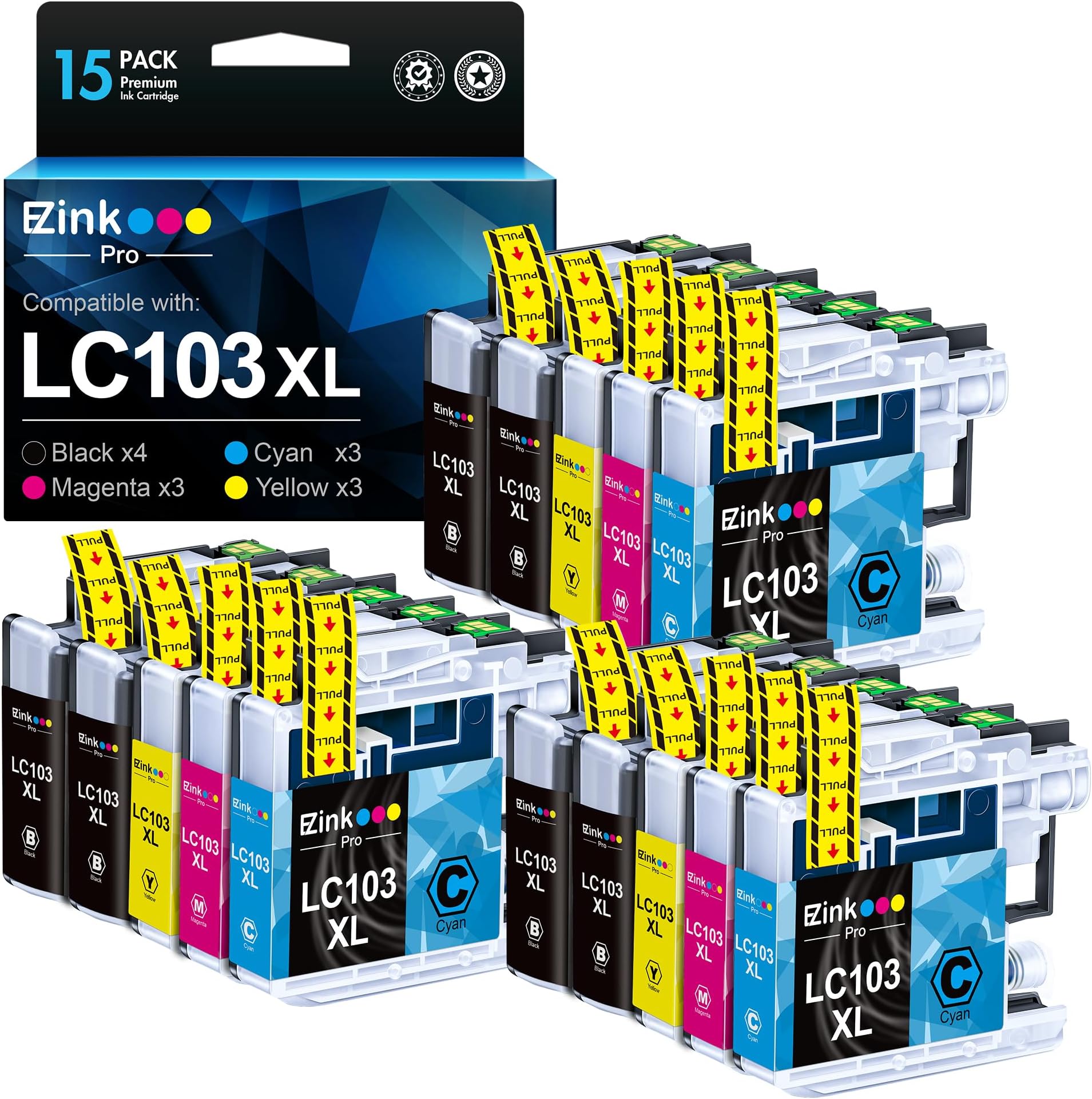 Amazon.com: Brother Printer LC101 4-Pack Ink Cartridge : Office Products
