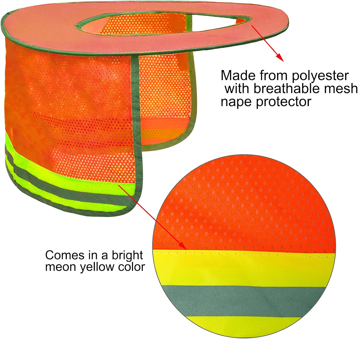 Paquete de 3 sombreros de malla de ala completa, parasol de cuello de ...