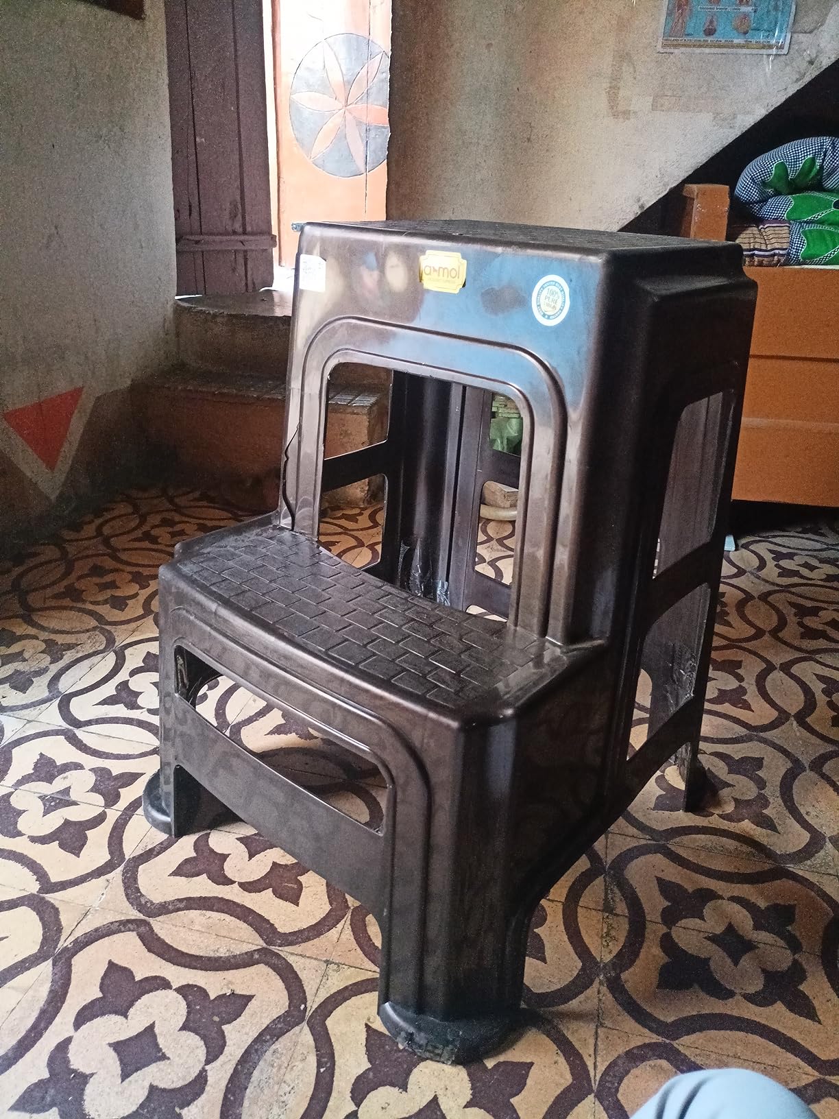 Anmol Plastic Chairs Plastic Step Multi Utility Ladder/Climb Step Stool ...