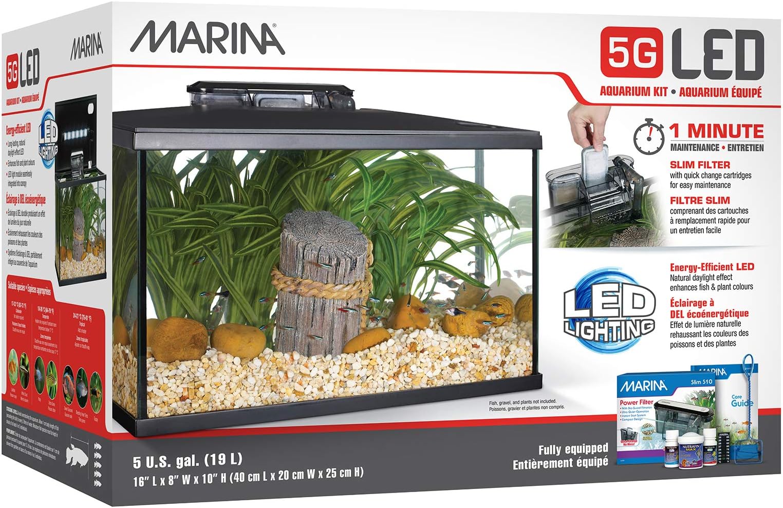 Marina LED Aquarium Kit, 5 Gallon, (15251A1) : Amazon.ca: Pet Supplies