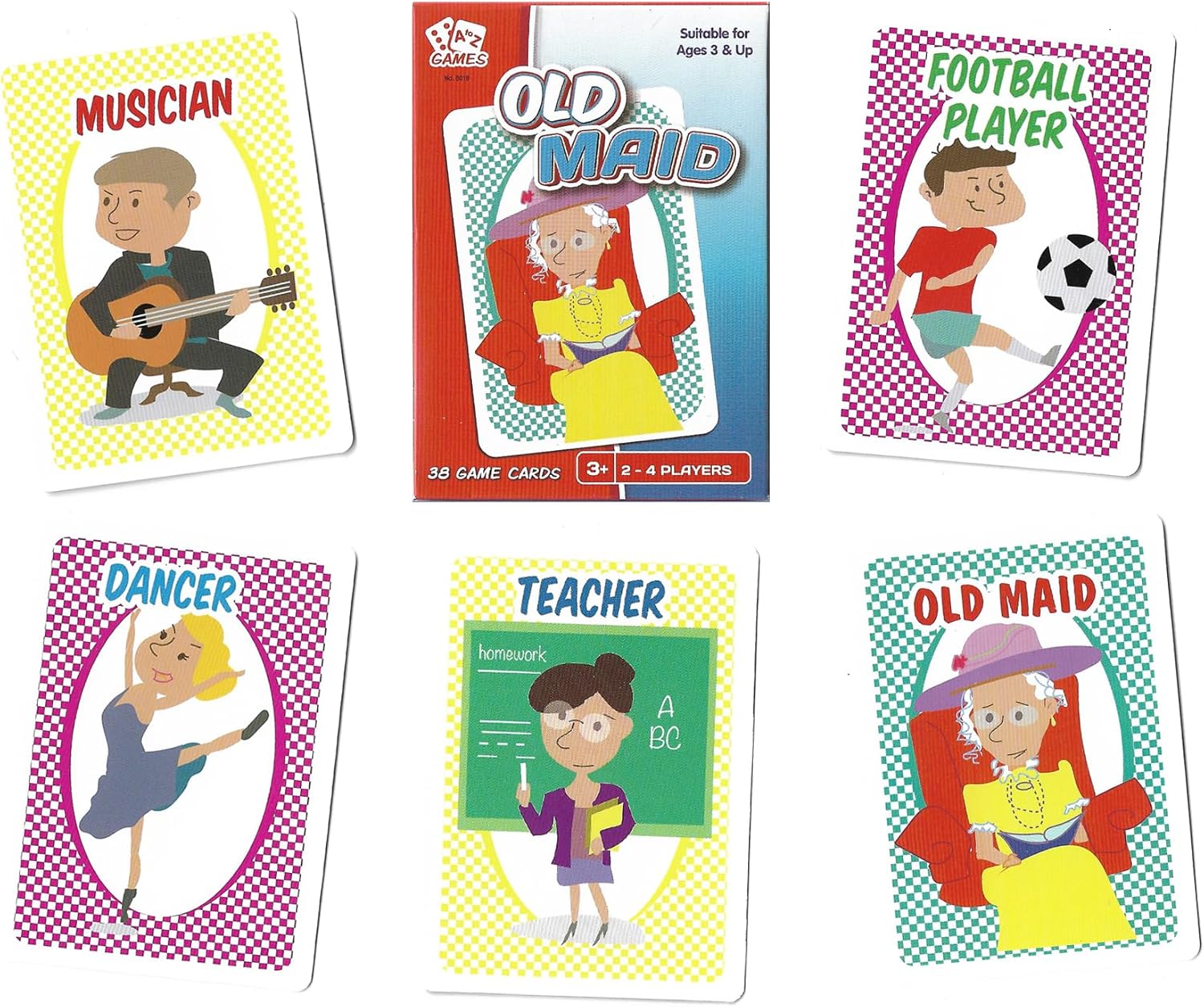 A-Z Old Maid Card Game | Travel Games for Kids, Kids Card Games - 38 ...
