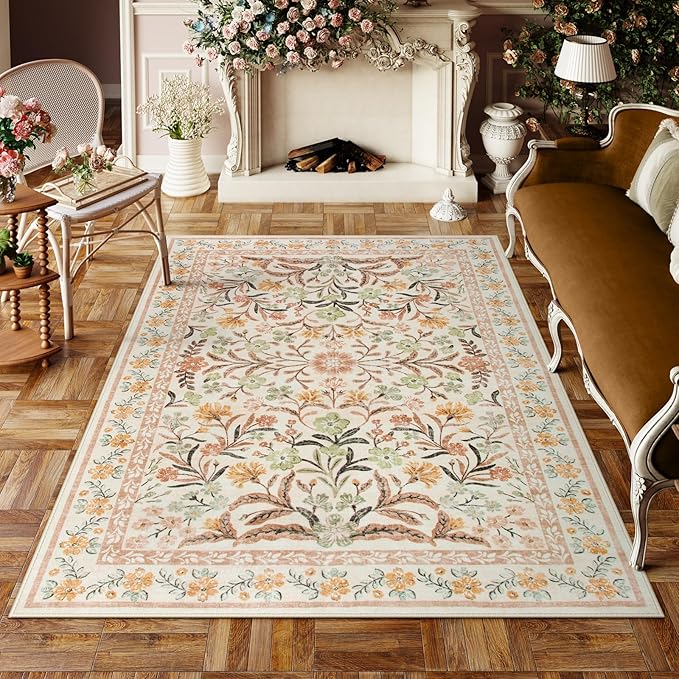 Amazon.com: Lahome Fall Boho Washable Area Rugs 5x7 for Bedroom ...