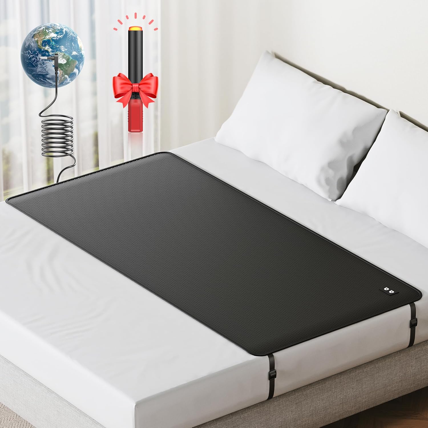 Amazon.com: Grounding Mat for Bed, BOVEREY Grounded Mat Earth Connected ...