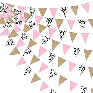 Amazon.com: 32Ft Western Cowgirl Party Decorations Burlap Pink Cow ...