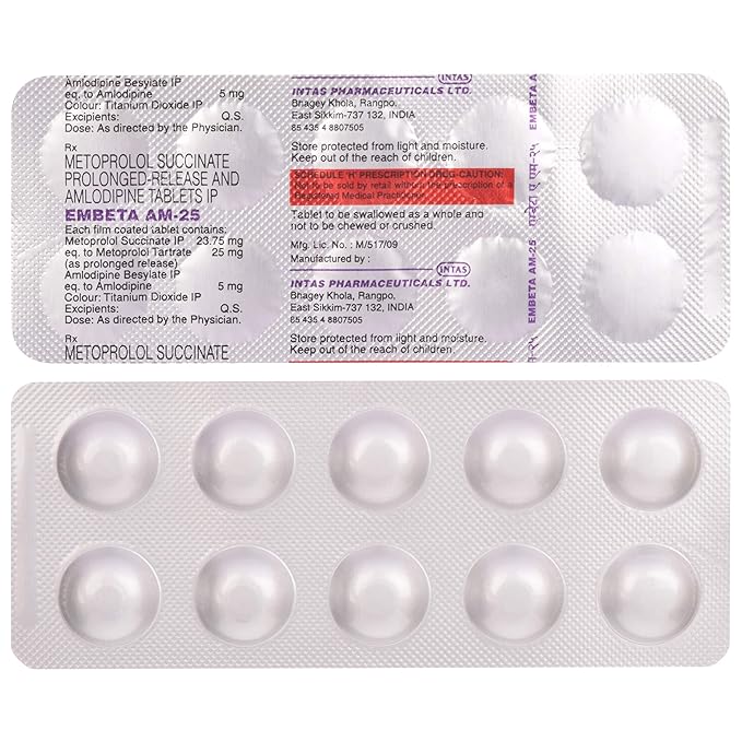 Embeta AM-25 - Strip of 10 Tablets : Amazon.in: Health & Personal Care