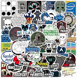 Amazon.com: Hacker Stickers,50 Pcs Cartoon Stickes,PVC Waterproof ...