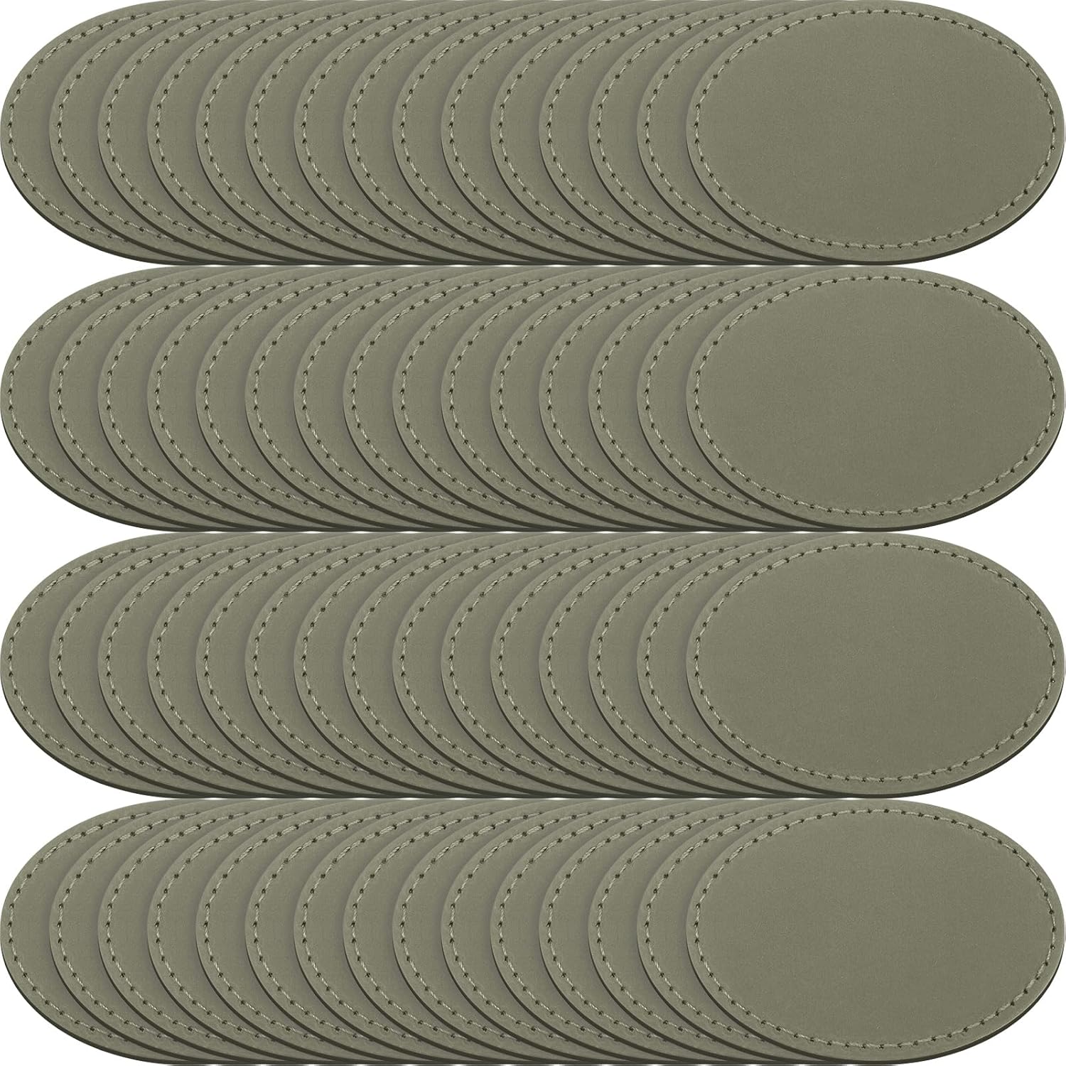 Amazon.com: 60 Pcs Blank Leatherette Hat Patches with Adhesive Oval Leatherette Rectangle Patch ...