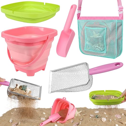 Amazon.com: FHOZGECY Beach Toys, Sand Toys with Collapsible Bucket ...