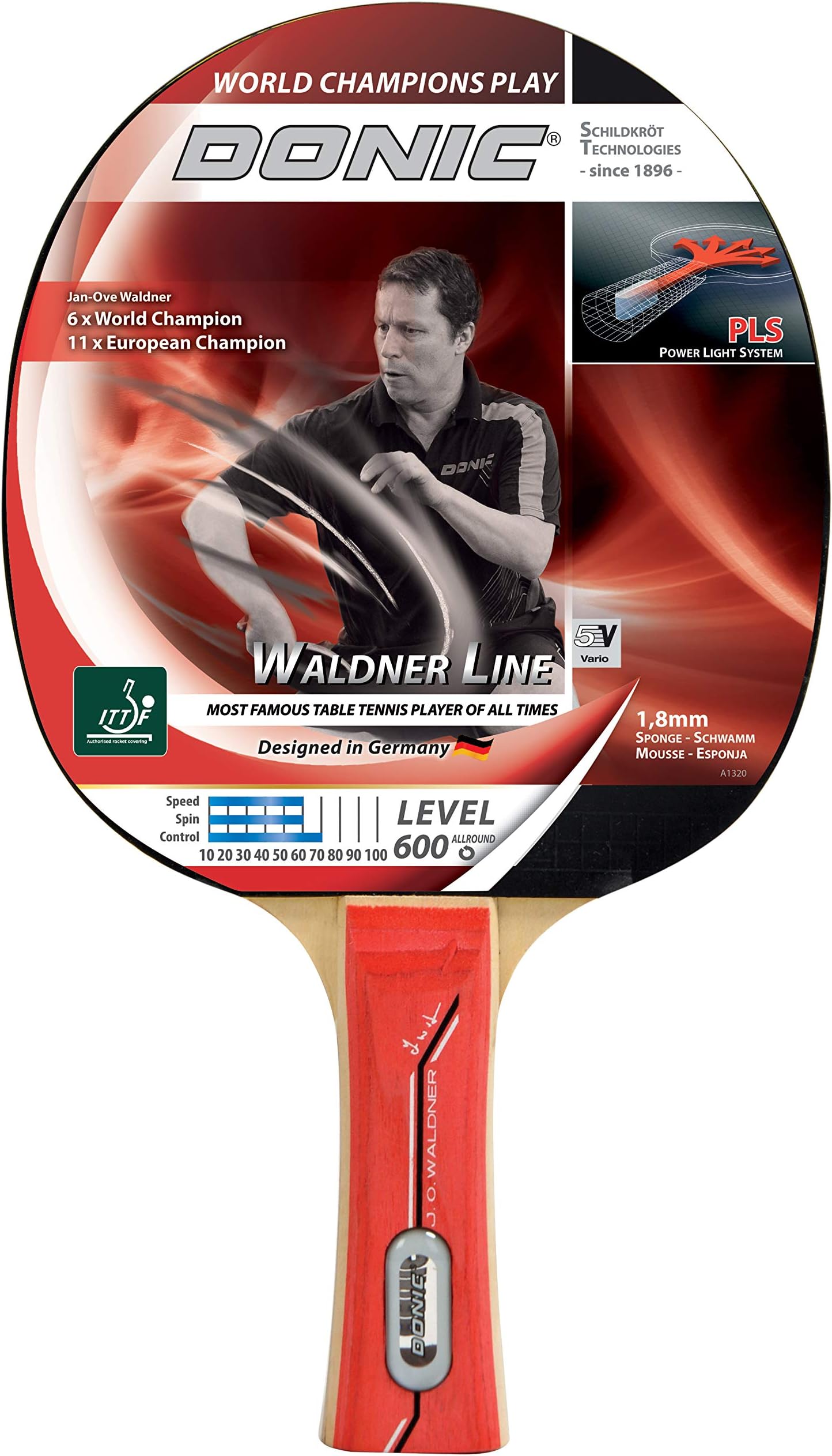 Schildkröt Donic waldner table tennis racket, level 600 - multi color ...