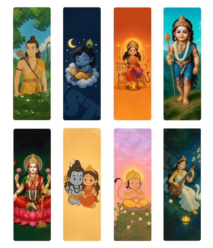Hindu God Bookmark (Set of 8) | Sanatani Bookmarks Devotional Office ...