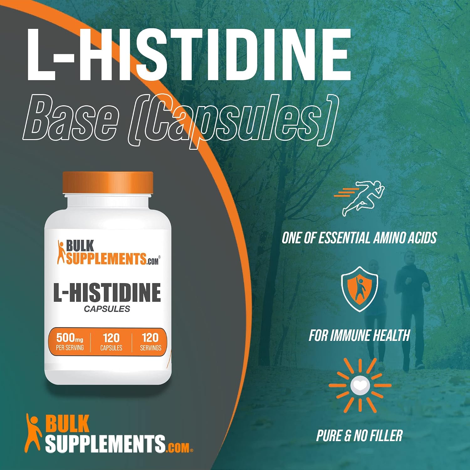 BulkSupplements. com Cápsulas de L-histidina – Base de L-histidina ...