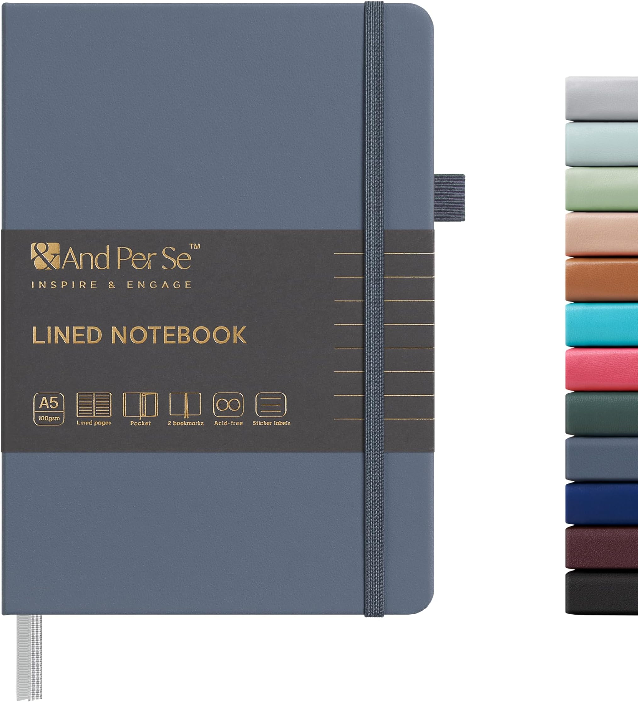 And Per Se Lined Journal Notebook, 160 Pages, A5 5.7 inches x 8 inches ...