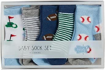 Amazon.com: Mud Pie Children's Sports Sock Box Set; 0-12M : Clothing ...