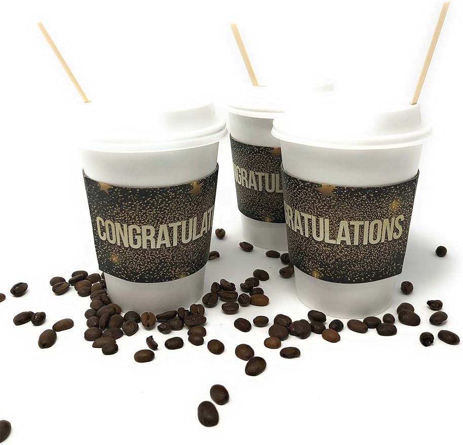 Amazon.com: Congratulations Paper Coffee Cups with Lids (50-Count ...