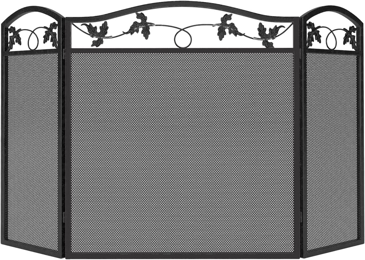 Amazon.com: Giantex Foldable 3-Panel Fireplace Screen Black - 50x29 ...