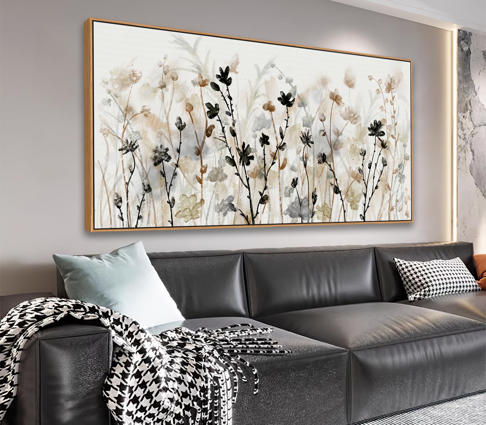 Amazon.com: Framed Flower Canvas Wall Art Blossom Canvas Pictures ...
