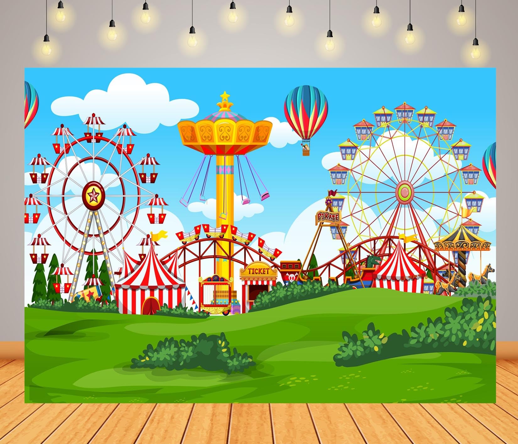 Theme Park Background Cartoon