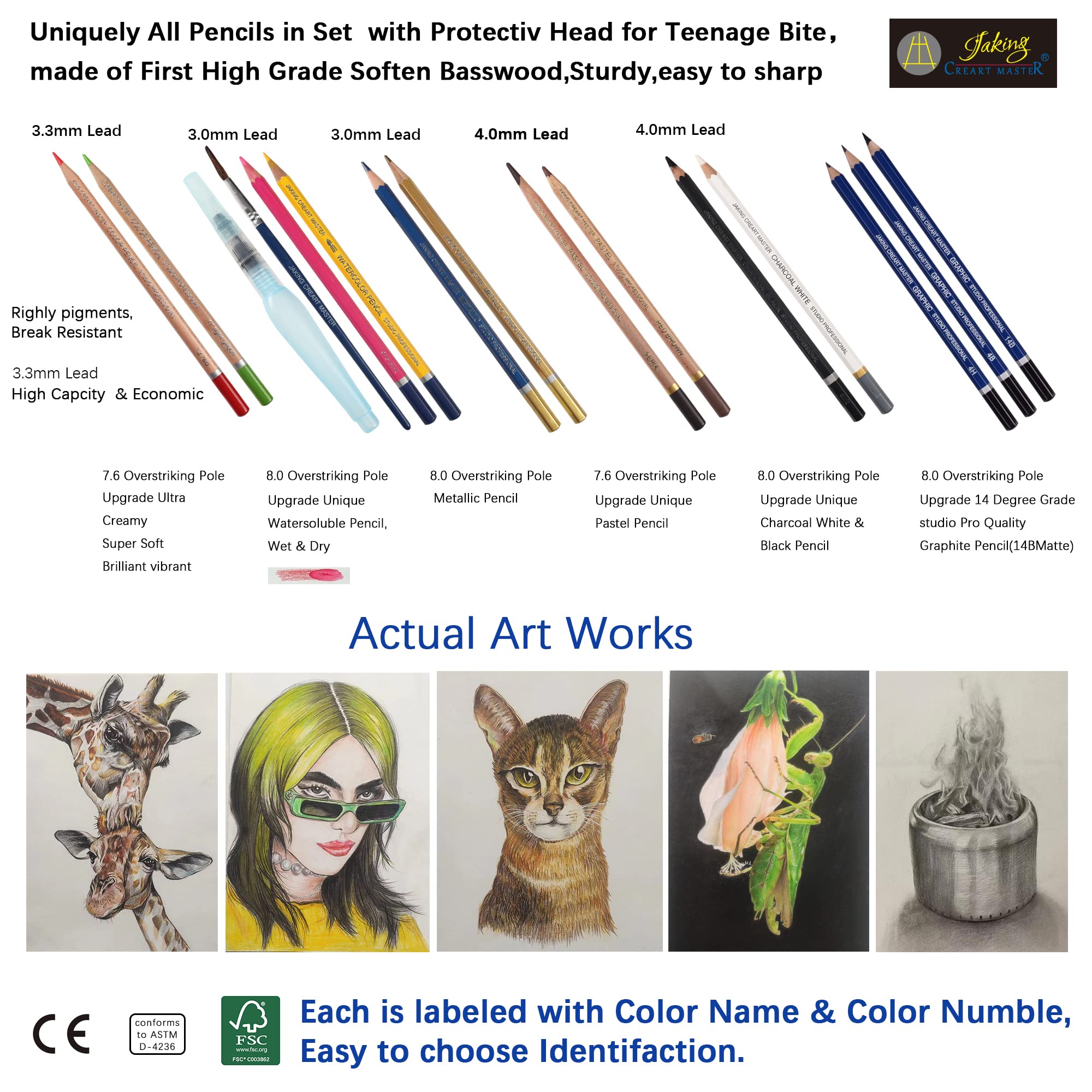 88 PC Drawing Sketch Set,Art Supplies|9 Type Drawing Paper-3 Toned ...