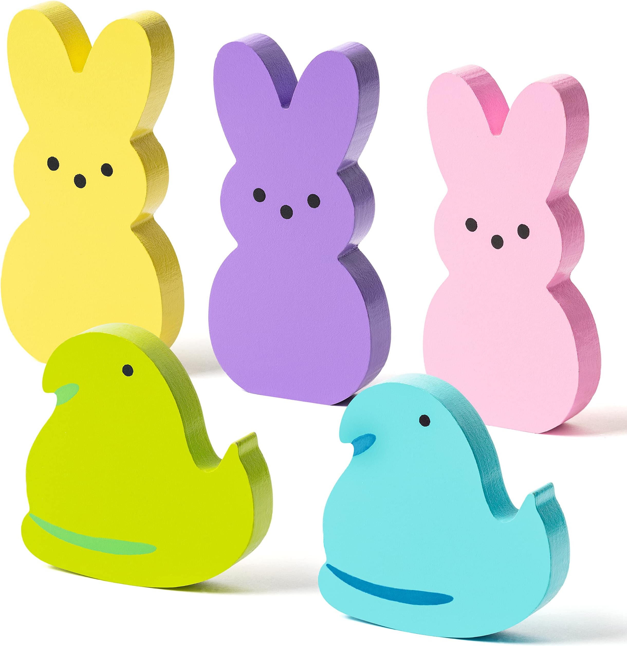 Amazon.com: Gift Boutique 4 Easter Bunny Peeps Table Decorations ...