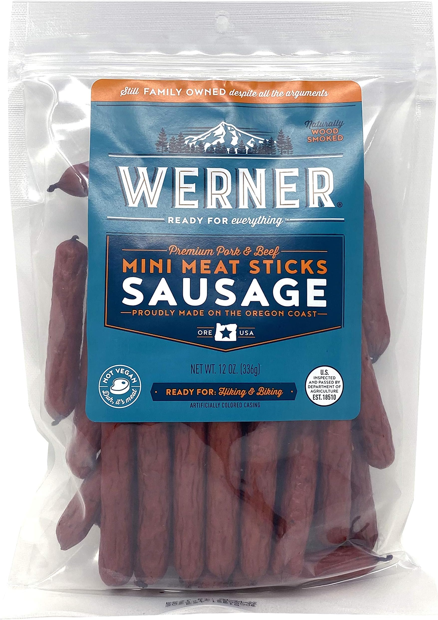 Amazon.com: Werner Mini Sausage Meat Sticks - 12 Ounces - Made in the ...
