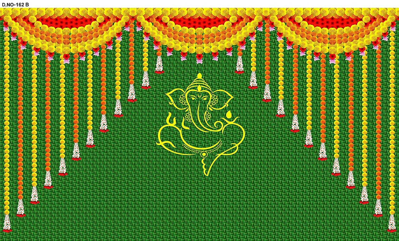 VINAYAKAMART Ganesh Backdrops for Decorations Cloth, Size 8 x 5 feet ...