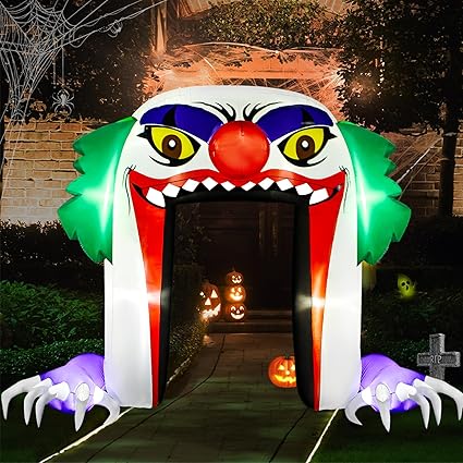 Amazon.com: 10FT Giant Halloween Inflatables Clown Archway Outdoor ...