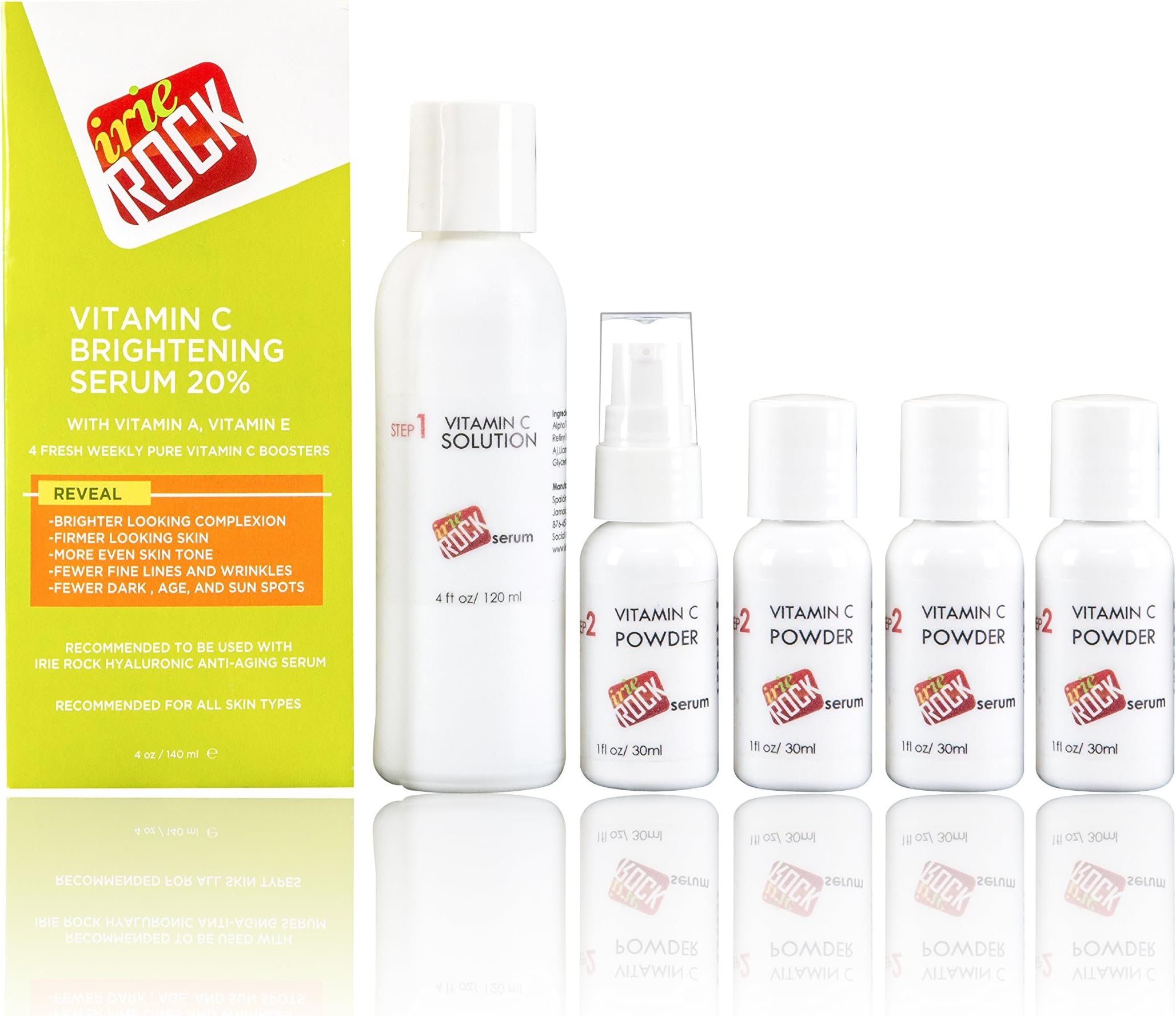 Amazon.com: Irie Rock Vitamin C Brightening Serum 20% with Vitamin A ...
