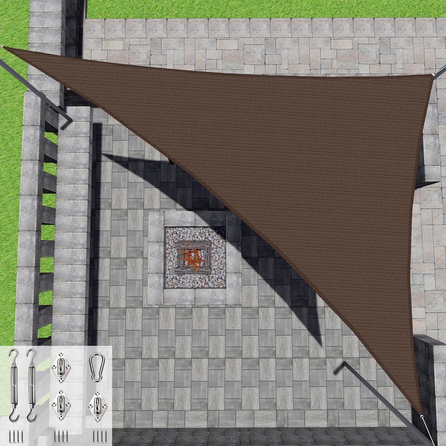 Snapklik.com : Patio Paradise 8 X 8 X 11.3 Sun Shade Sail Right ...