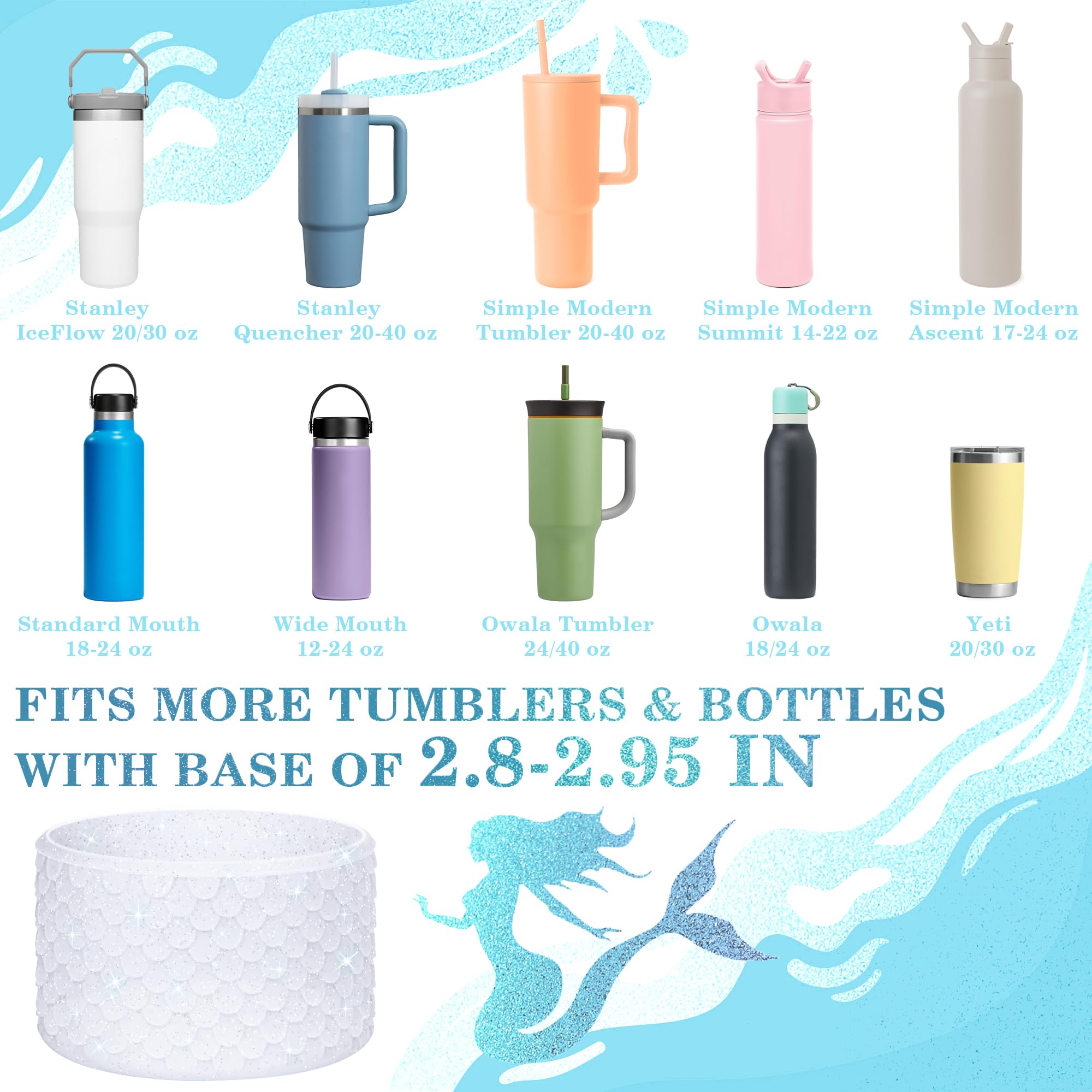 Snapklik.com : Mermaid Silicone Boot For Stanley Cup 40/30/20 Oz, Made ...