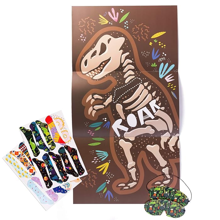 Buy Pin the Tail on the Dinosaur Game, Pin the Bone on the Dinosaur ...