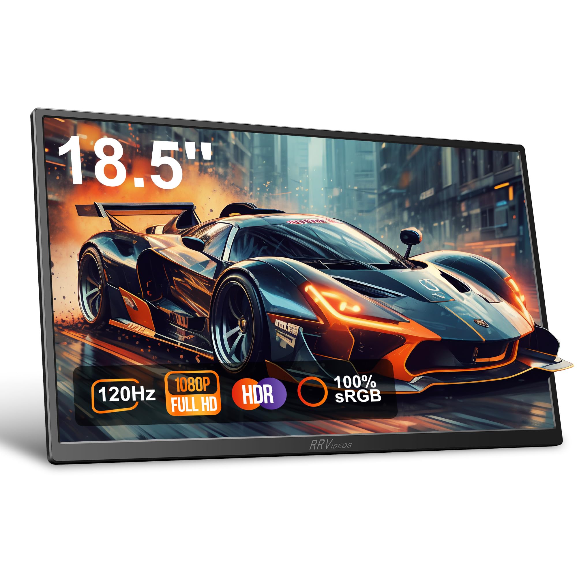 Portable Monitor Display 18.5 Inch, RRV Portable Travel Screen 120HZ ...