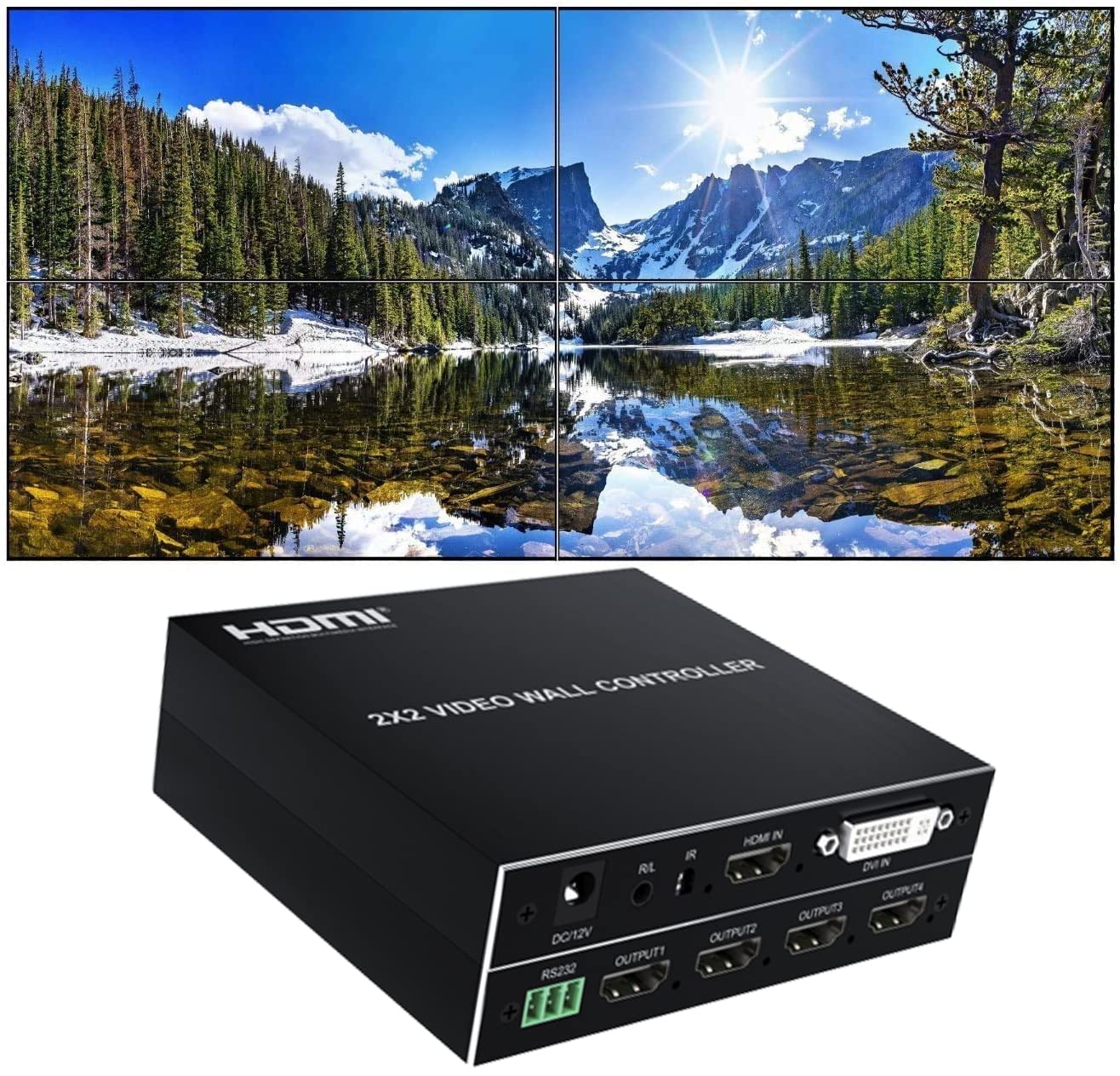 Buy MICROWARE HDMI Video Wall Controller 2x2 1080P HDMI Video Wall ...